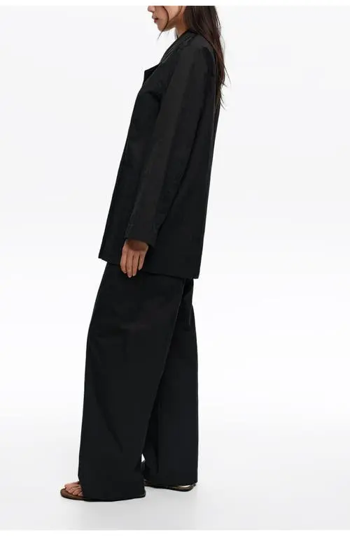 Bimba Y Lola Barrel Trousers With Stitching - Black