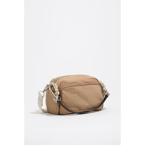 Bimba Y Lola Medium Crossbody Bag With Pocket - Camel