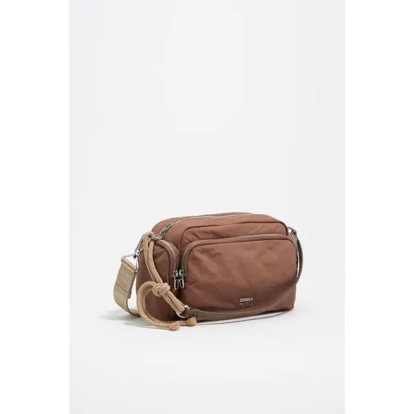 Bimba Y Lola Medium Crossbody Bag With Pocket - Nougat