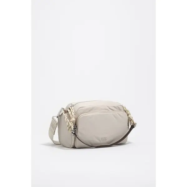 Bimba Y Lola Medium Crossbody Bag With Pocket - Stonewhite