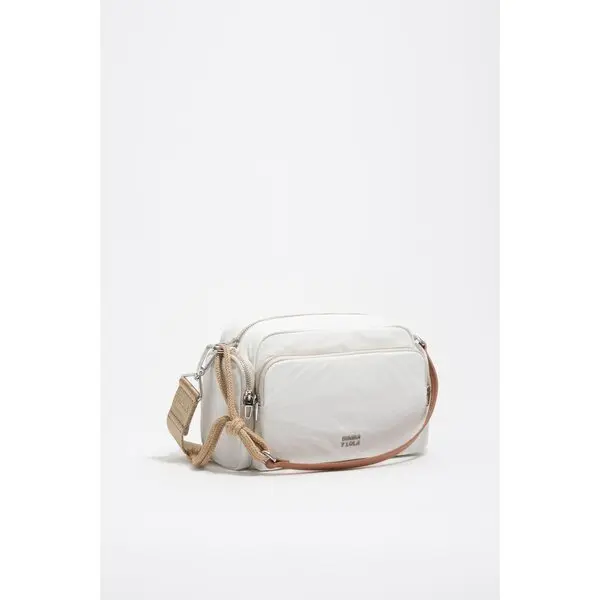 Bimba Y Lola Medium Crossbody Bag With Pocket - White