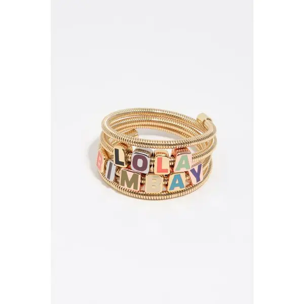 Bimba Y Lola Spiral Bracelet With Logo - Gold