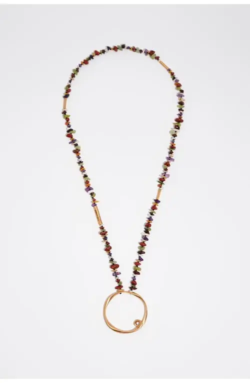 Bimba Y Lola Matte Stones Pendant Necklace - Burnt Orange