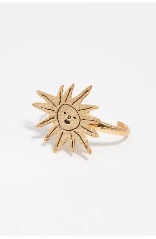 Bimba Y Lola Sun Motif Bangle - Gold