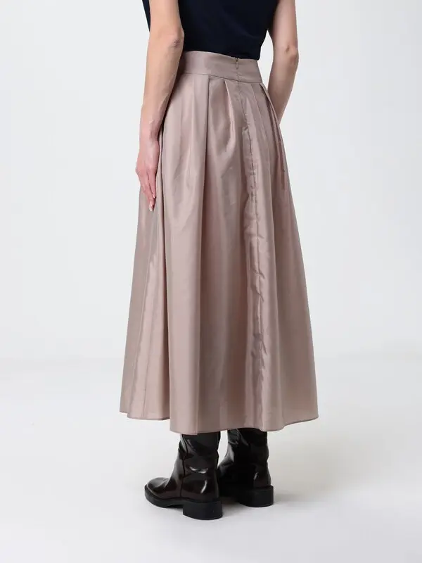Max Mara Silk Blend Satin Midi Skirt - Pink