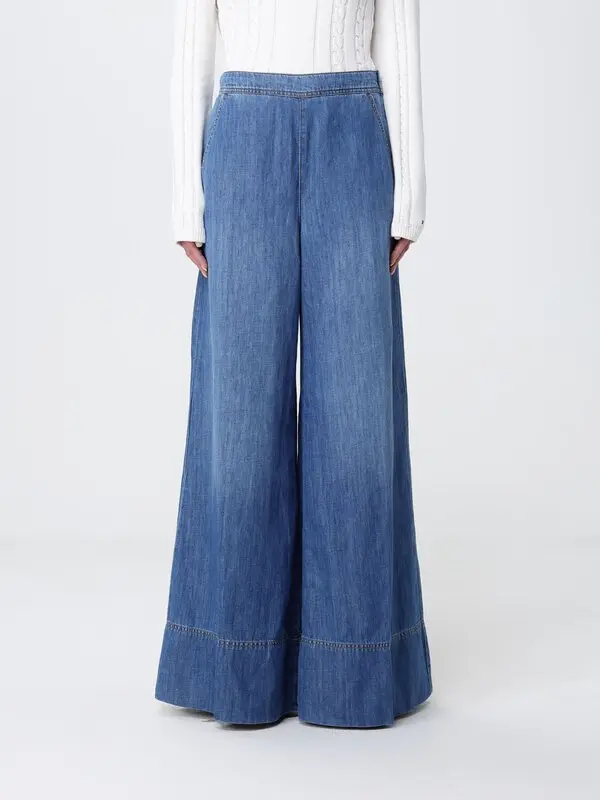 Pinko Wide Leg Jeans - Natural