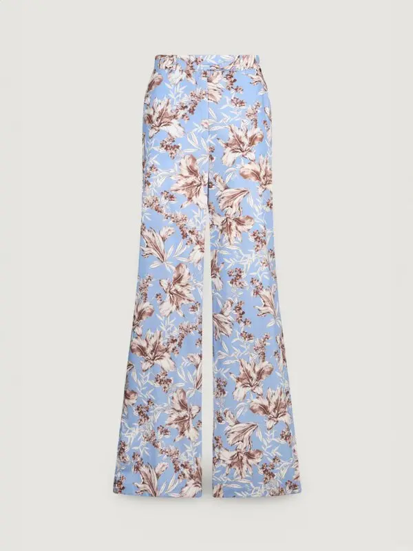 Liu Jo Printed Cotton Poplin Palazzo Pants - Multicolor