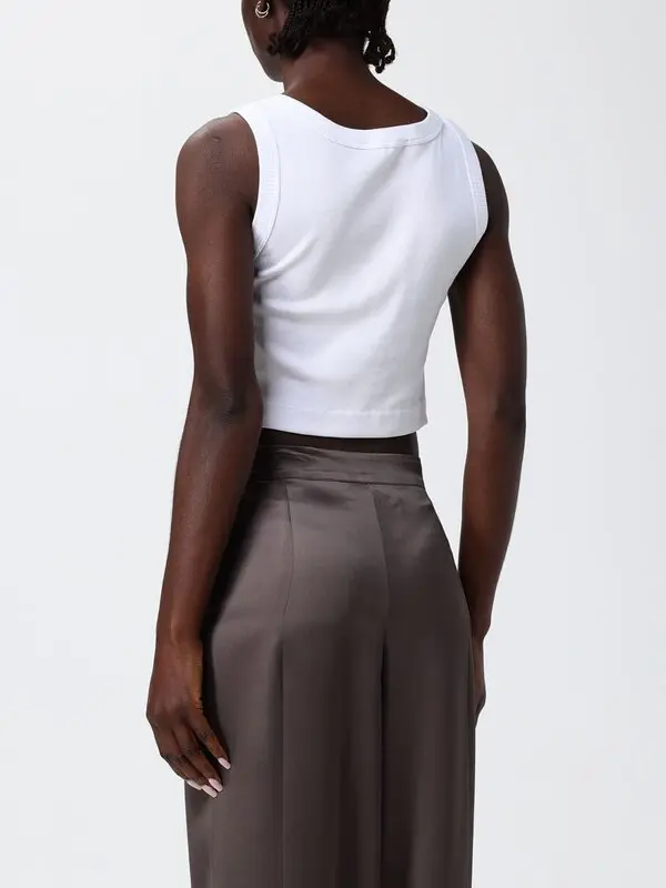Dolce & Gabbana Ribbed Button-up Crop T-shirt