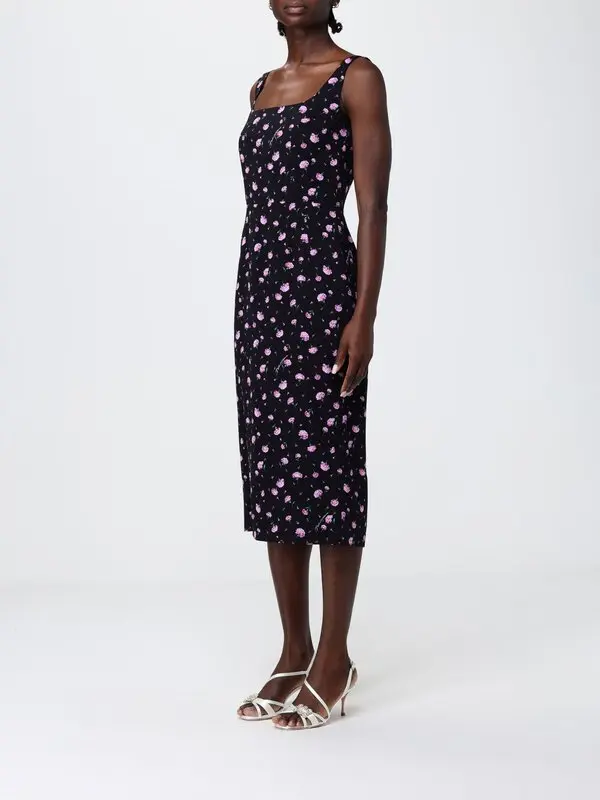 Dolce & Gabbana Sleeveless Floral Print Midi Dress