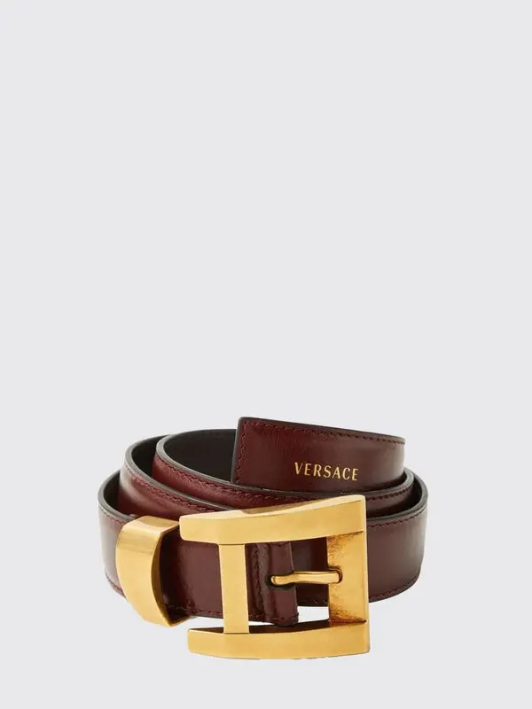 Versace Leather Belt - Gold