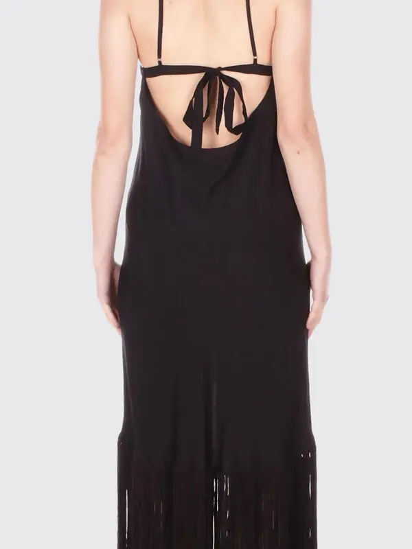 Pinko Fringed Slip Dress - Black
