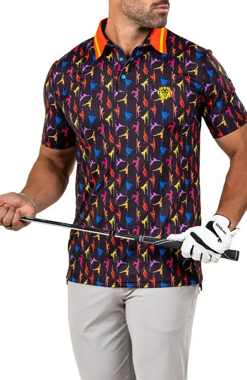 MACEOO Martyr Print Golf Polo