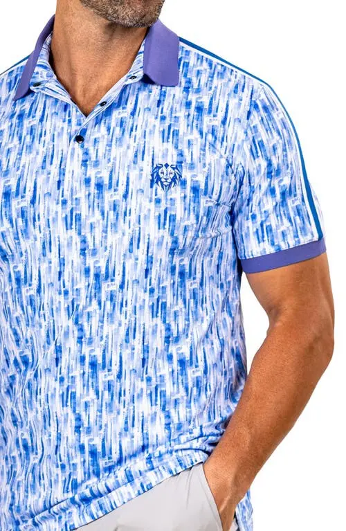 MACEOO Martyr0007 Print Golf Polo - Blue