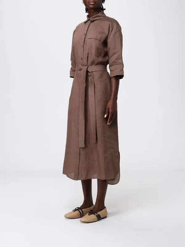 Max Mara Linen Midi Shirt Dress