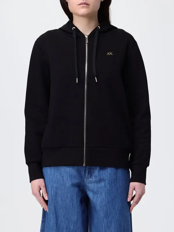 Armani Exchange Full Zip Hoodie - Black