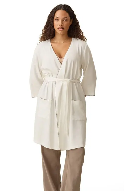KINDRED BRAVELY Cotton Blend Robe - Ivory