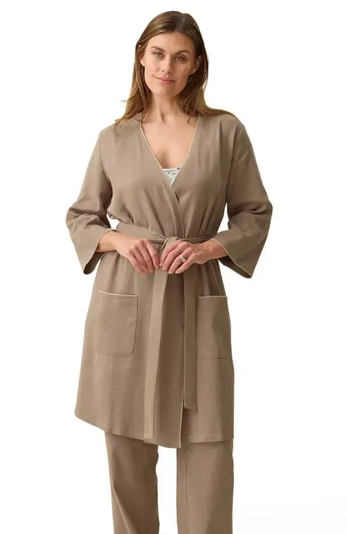 KINDRED BRAVELY Cotton Blend Robe - Taupe