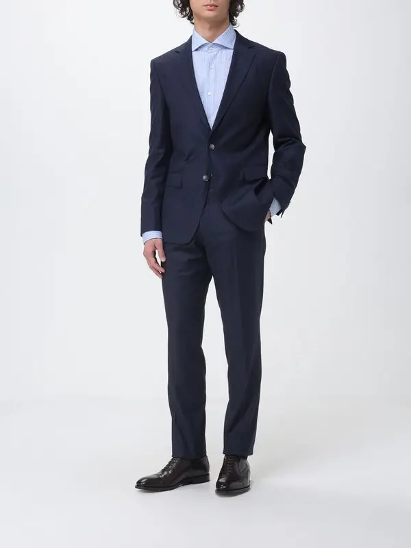 BOSS Wool Blend Single-breasted Dress - Blue