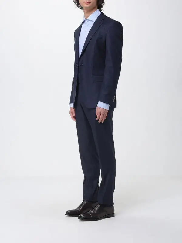 BOSS Wool Blend Single-breasted Dress - Blue