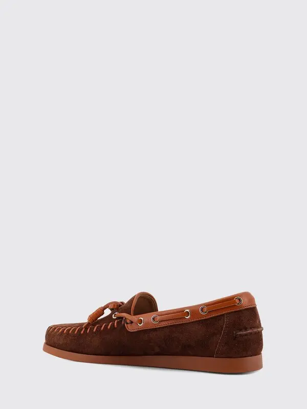 Valentino Garavani Palm Avenue Suede Boat Loafers - Brown
