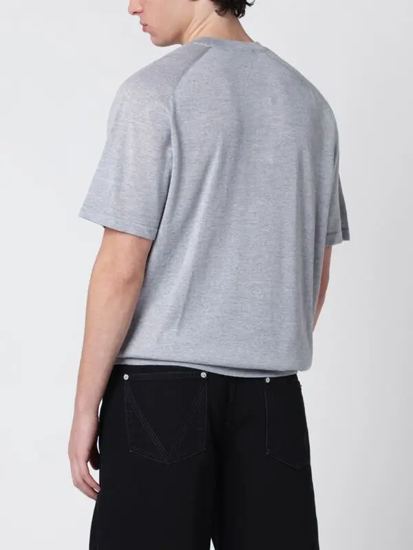 Maison Kitsuné Wool Knit Sweater With Logo - Grey