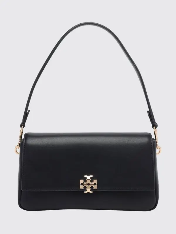 Tory Burch Charlie Leather Shoulder Bag - Black