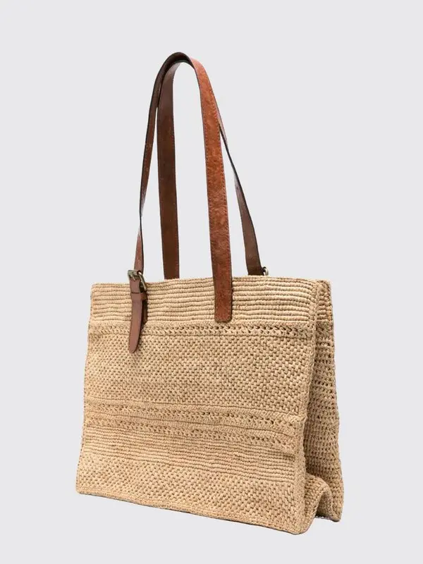IBELIV Nomade Raffia Shoulder Bag - Nude