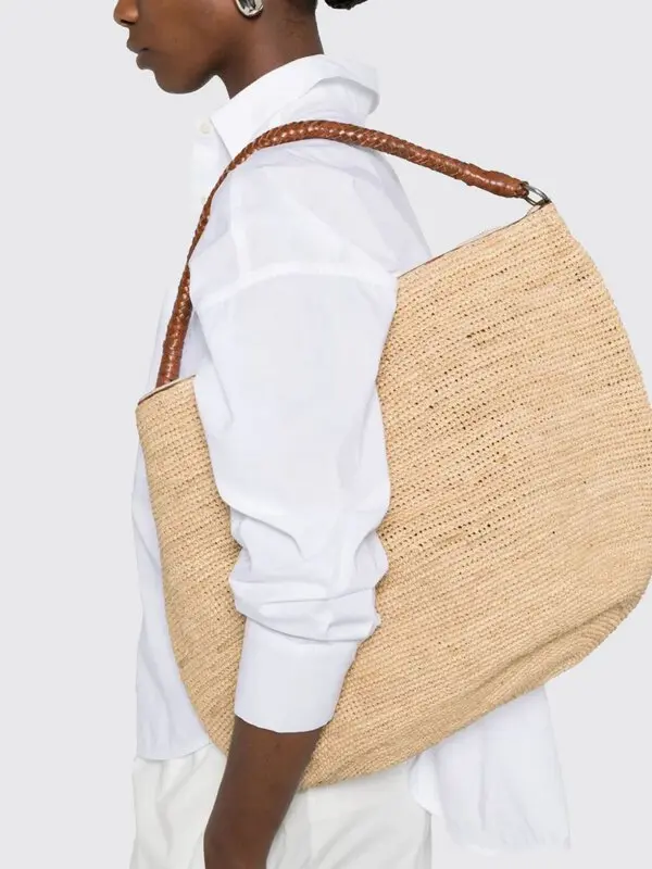 IBELIV Utopia Raffia Shoulder Bag - Nude