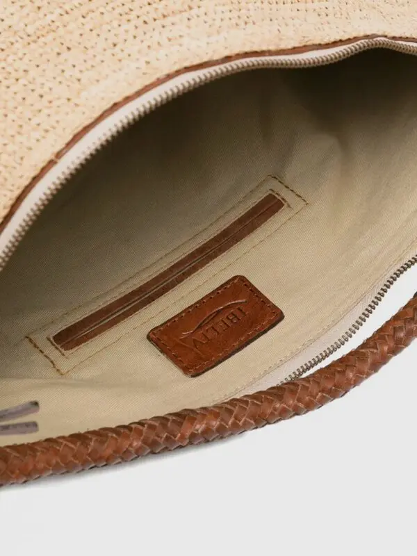 IBELIV Utopia Raffia Shoulder Bag - Nude