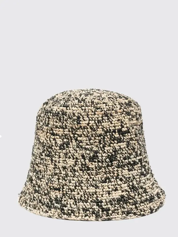 IBELIV Andao Crocheted Raffia Bucket Hat