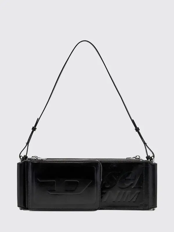 DIESEL® Flagd Shoulder Bag In Polyurethane - Midnight