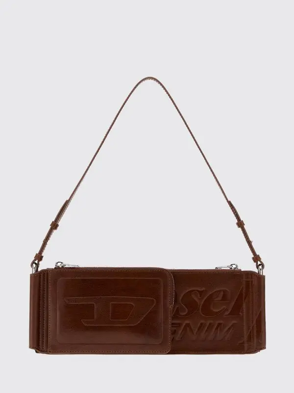 DIESEL® Embossed Shoulder Bag - Brown
