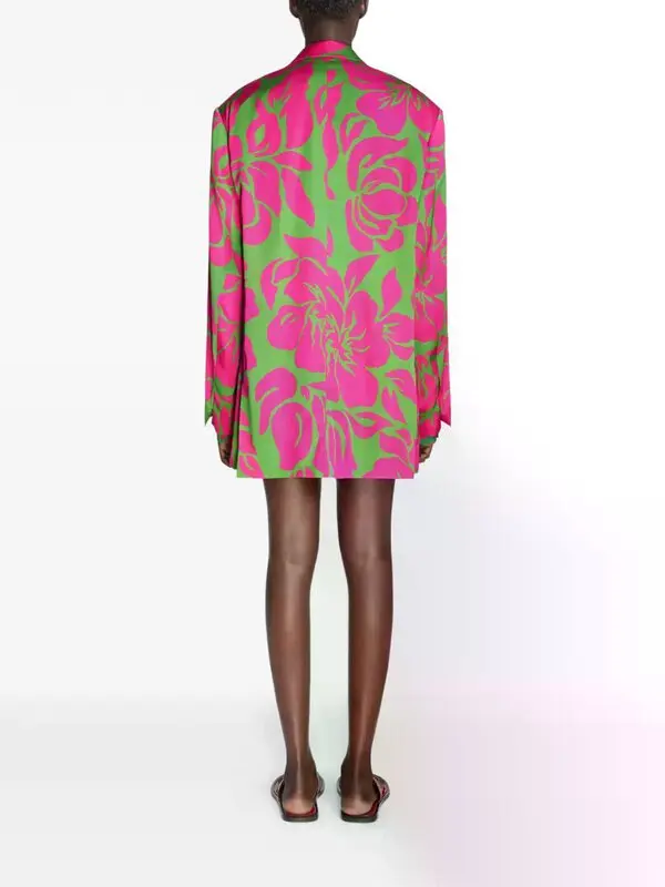 Dries Van Noten Oversized Floral Blazer - Green