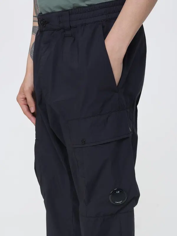 C.P. COMPANY Stretch Cotton Blend Cargo Trousers - Blue
