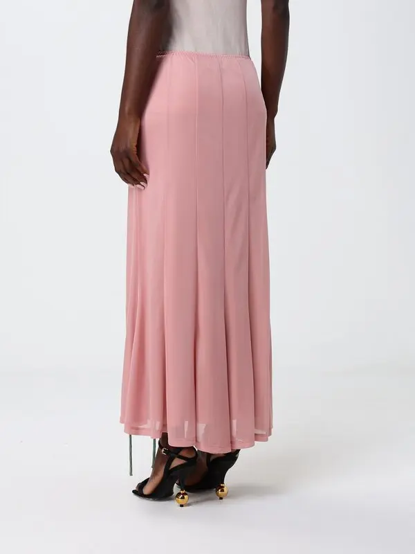 Moschino Jersey Midi Skirt With Applied Flowers - Pink