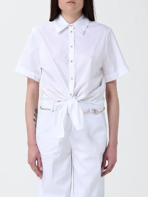 Liu Jo Button-up Shirt With Tie Detail - White 1