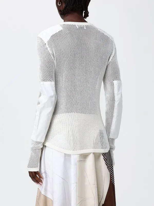 Moschino Perforated Cotton Knit With Swans
