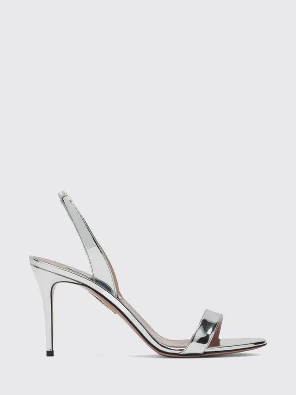 AQUAZZURA Heeled Sandal - Silver