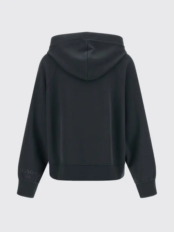 Max Mara Cotton Zip-up Hoodie - Blue