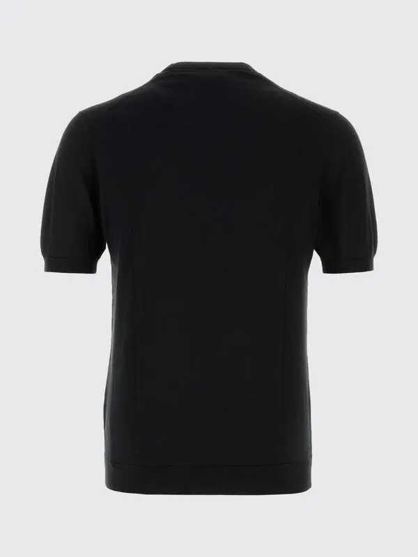 Fedeli Basic Cotton Crew Neck Knit - Black