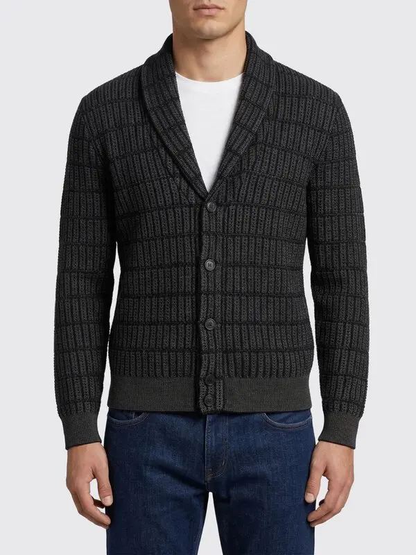 Brioni Shawl Collar Sweater - Black