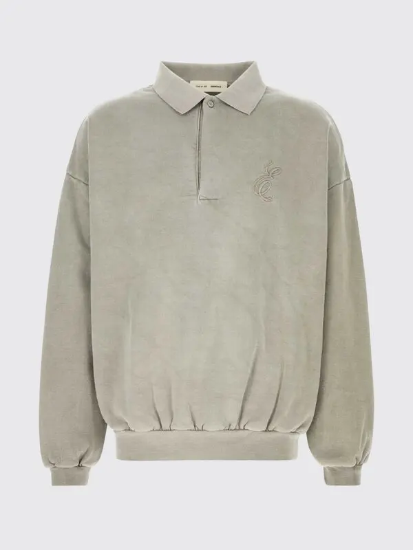 Fear Of God Cotton Polo Shirt With Back Logo - Grey