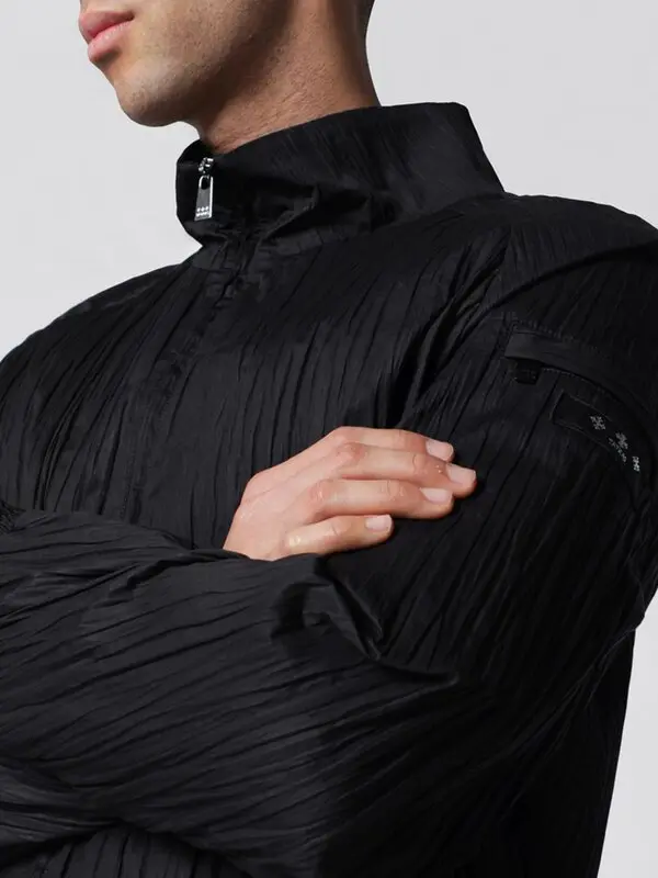 TATRAS Leros Crinkled Cotton Jacket - Black