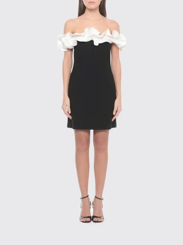 ROTATE BY BIRGER CHRISTENSEN Off-the-shoulder Ruffled Dress - Black