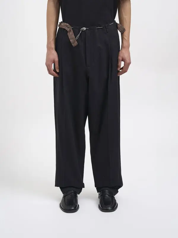 MAGLIANO Cotton Wide Leg Pants - Black