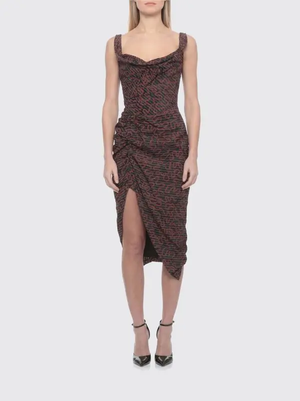 VIVIENNE WESTWOOD Sleeveless Printed Dress - Black