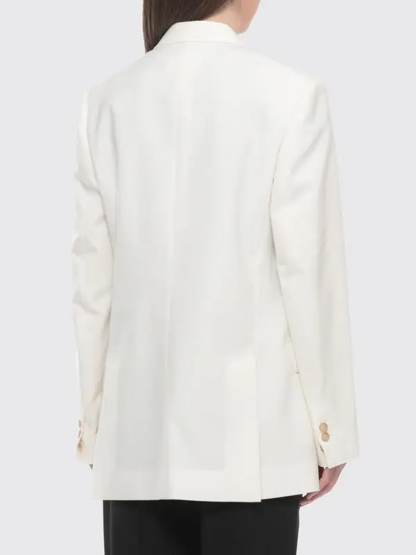 MAISON MARGIELA Double-breasted Virgin Wool Blend Blazer - Beige