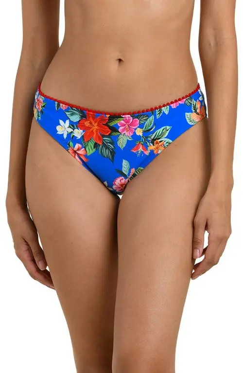 La Blanca Modern Hipster Bikini Bottom - Blue Multi