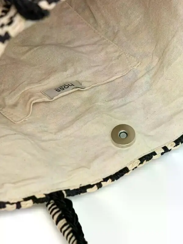 HOSS INTROPIA Woven Satchel With Flower Appliqu