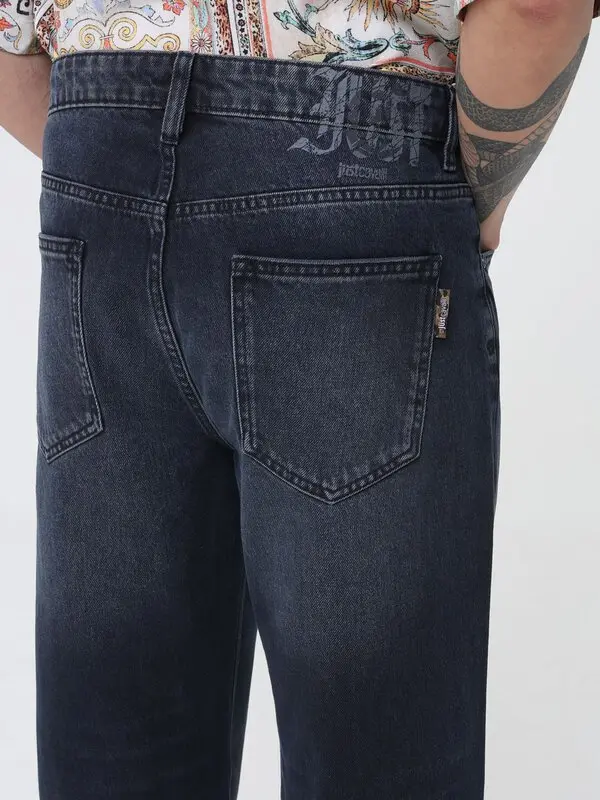 Just Cavalli Wide Leg Cotton Denim Jeans